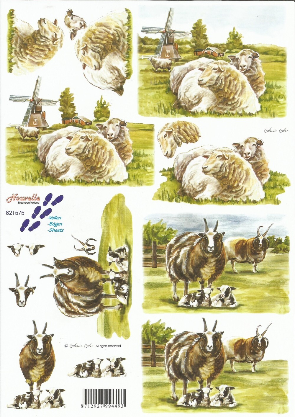 3D-Bogen - Schafe - 8215.75 - LeSuh - Schneidebogen - Karten basteln ...