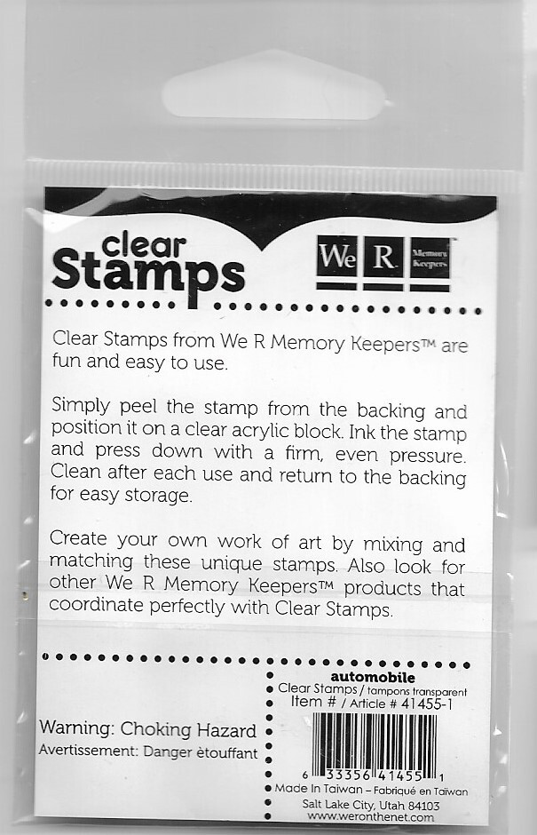 WE R MEMORY KEEPERS CLEAR STAMPS AUTOMOBILE FREE SHIPPING | eBay