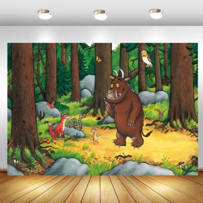 UK Banner The Gruffalo Backdrop@Woodland Animals Birthday Party Photo ...