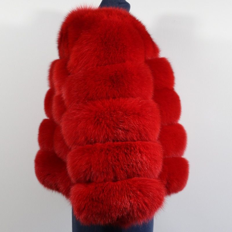 Coats Women Winter Warm Fur Real Natural Fox Fur Coat Faux Thick ...