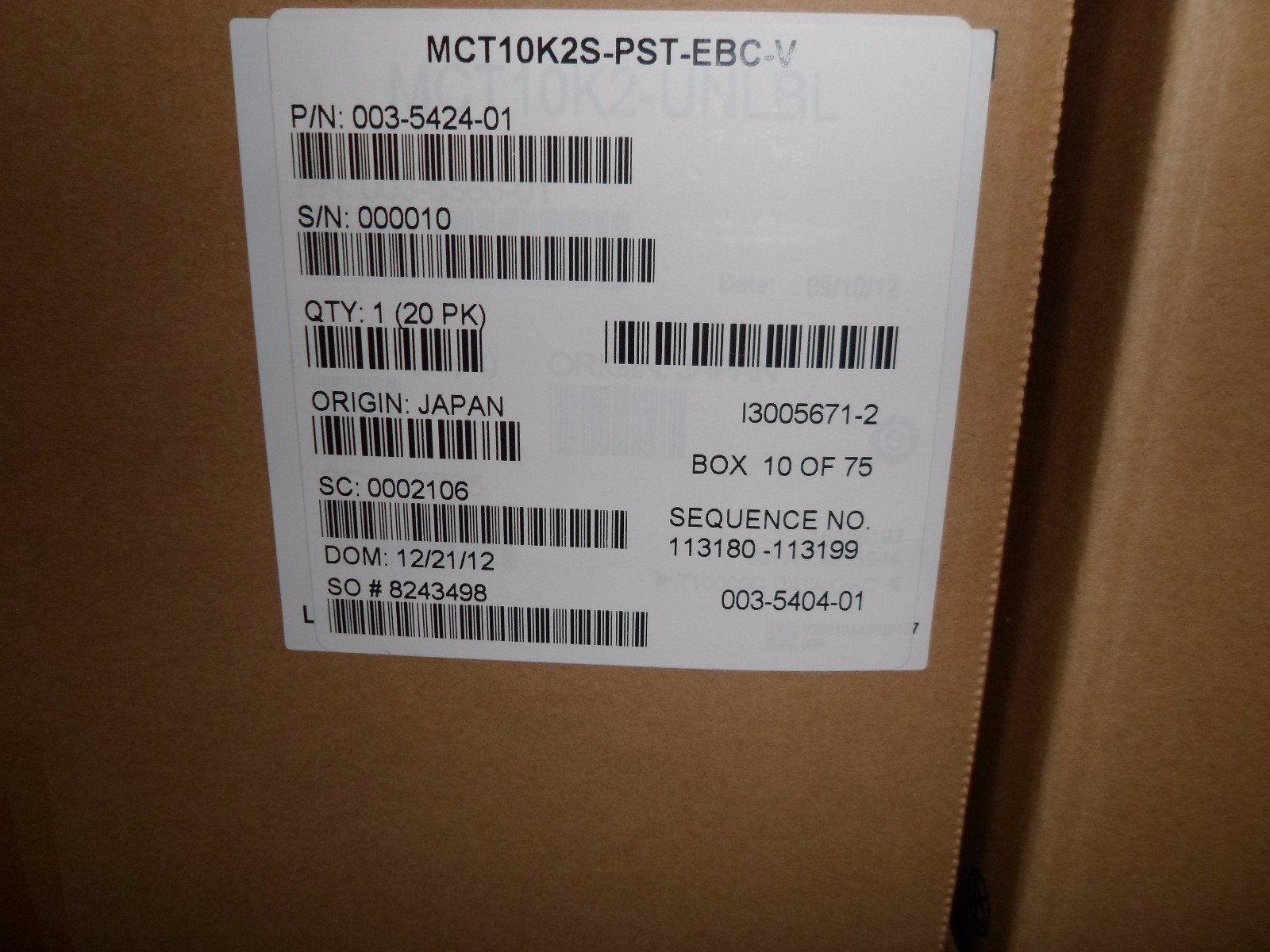 20 X Storagetek T10000 T2 Sport Bande Média P/N:7106221-L pour T10000C ...