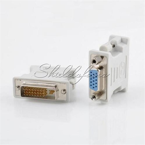 1 Pin DVI-D Male+15 Pin VGA Female to 24 Converter Adapter Video for ...