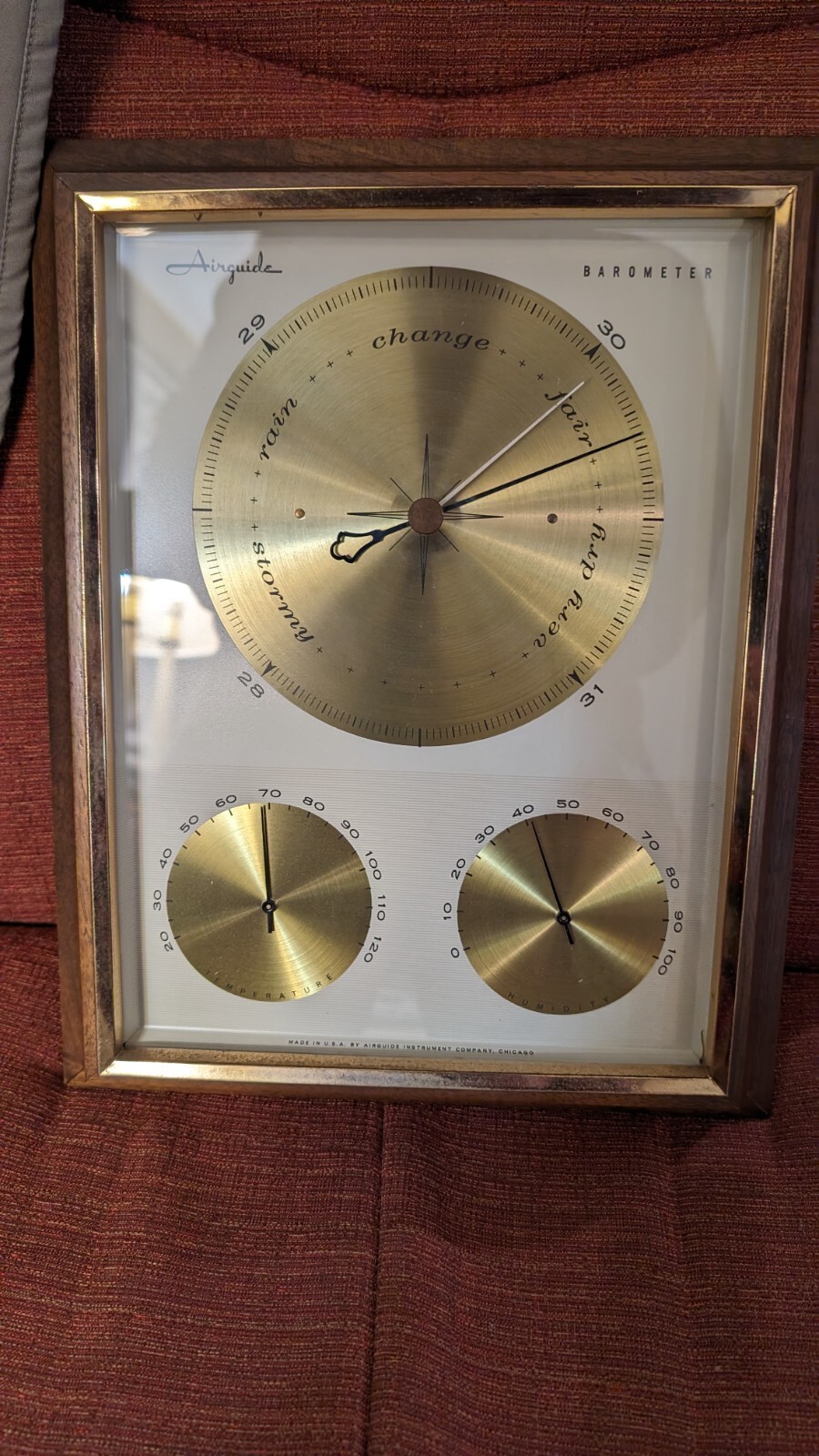 Airguide USA MCM Weather Station Barometer Humidity Temperature ...