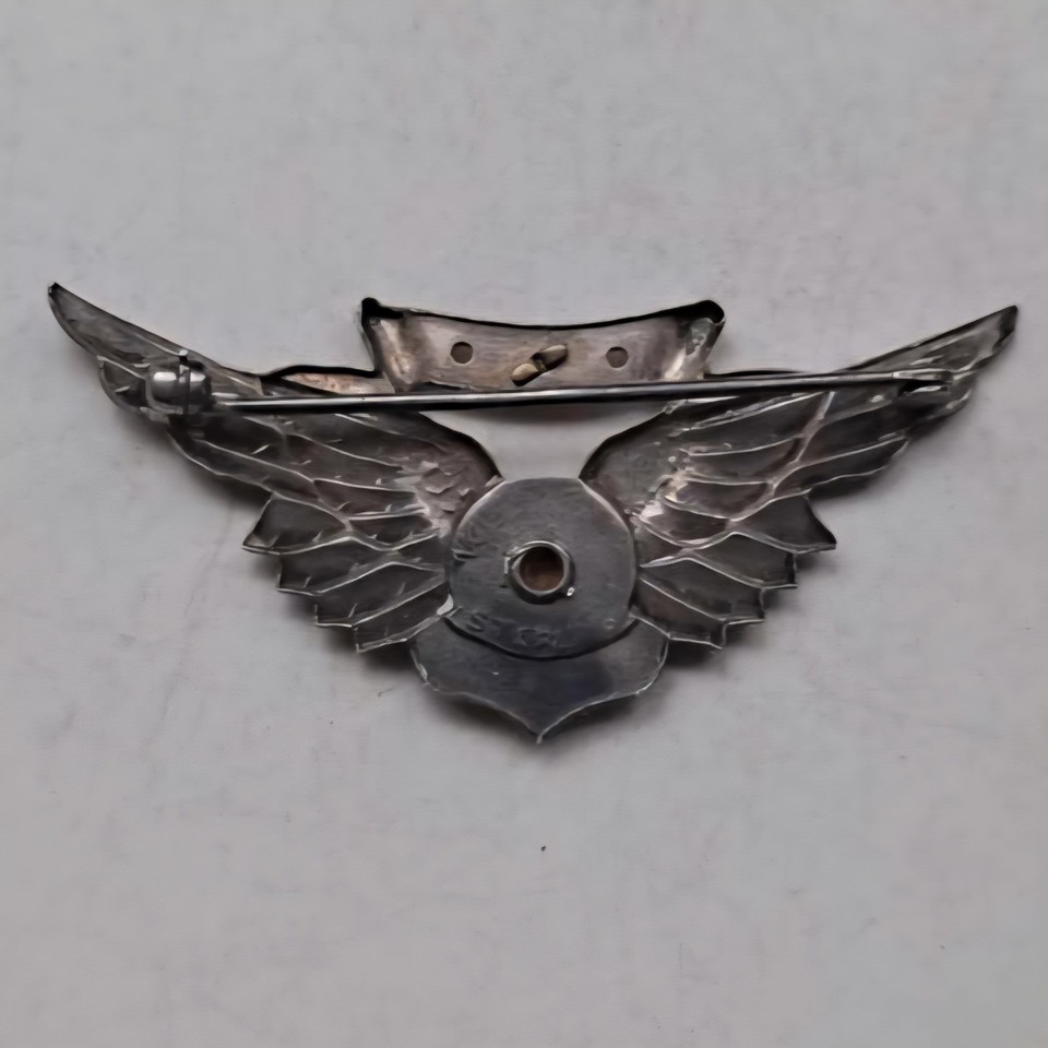 Vintage Sterling Silver WW2 US Pilot Air Crew Wings Badge VANGUARD | eBay
