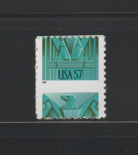 US EFO ERROR Stamps #3471A Deco Eagle, Bird: Major Die Cut shift! MNH ...