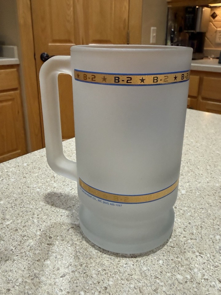 RARE Whiteman Air Force Base Glass Beer Mug B2 Bomber Stealth United ...