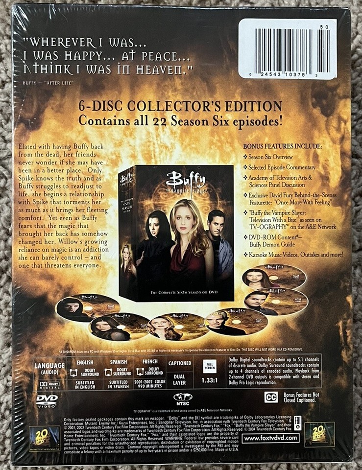 Buffy The Vampire Slayer - The Complete Sixth Season (DVD. 2004 - 6 ...