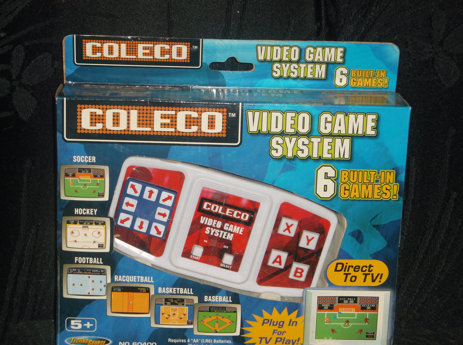 Coleco video game System-6 built in games-2005 techno source-plug ...