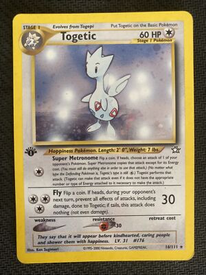 Togetic 16/111 1st Edition Holographic Rare Neo Genesis Pokemon Card | eBay