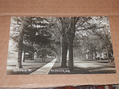 GALESVILLE WISCONSIN - RESIDENCE STREET - 1911 REAL-PHOTO POSTCARD ...