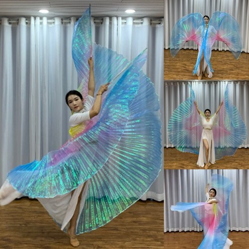 with Telescopic Sticks Belly Dance Wings Scalable Rods Dance Props ...