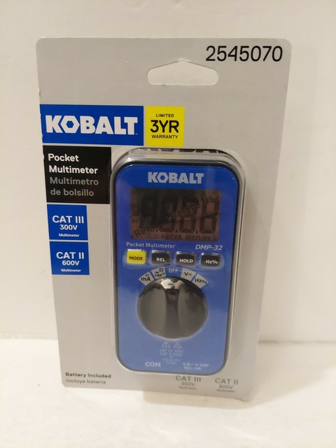 Kobalt Pocket Multimeter 2545070 Compact Multimeter Includes Battery ...