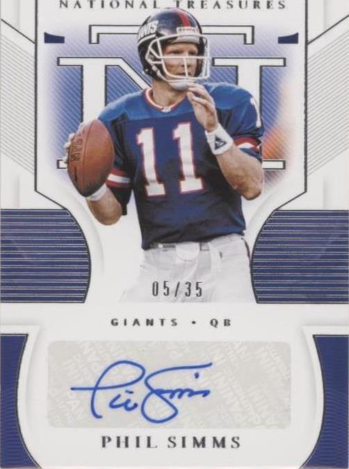 2020 Panini National Treasures - Signatures Phil Simms #S-PS /35 (AU ...