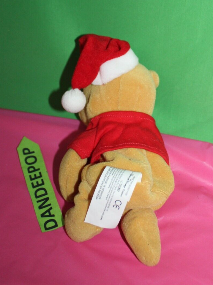 Disney Store Winnie The Pooh Santa Pooh Bean Bag Plush Stuffed Animal ...