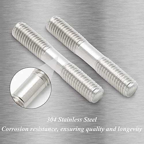 10pcs M8 X 50mm Double End Threaded Stud Stainless Steel 50mm Length | eBay