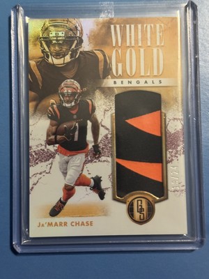 JAMAR CHASE (PANINI WHITE GOLD) INSANE BENGALS PATCH!!! 19/24 | eBay