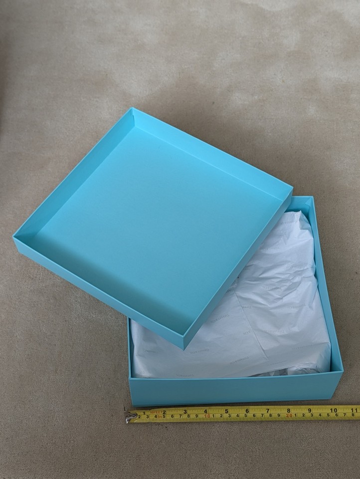 Tiffany & Co EMPTY Blue Gift Storage Presentation Box 9.5" x9.5" x3.5 ...