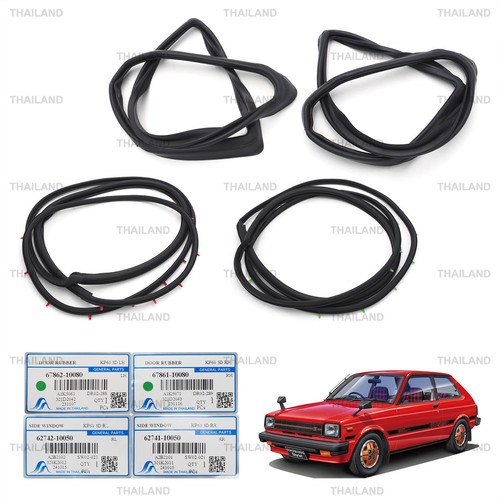 For Toyota Starlet KP60 '78 '84 Set Front + 1/4 Window Weatherstrip ...