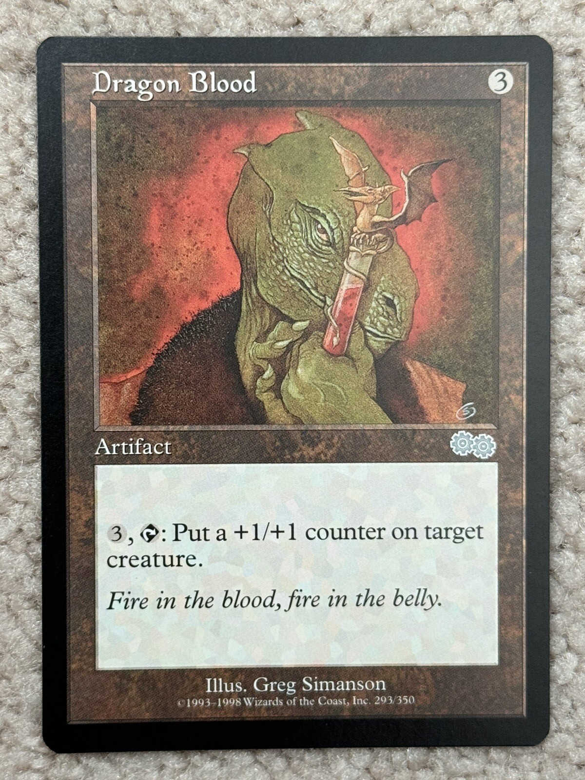 MTG Dragon Blood Urza's Saga NM ARTIFACT UNCOMMON Magic the Gathering ...