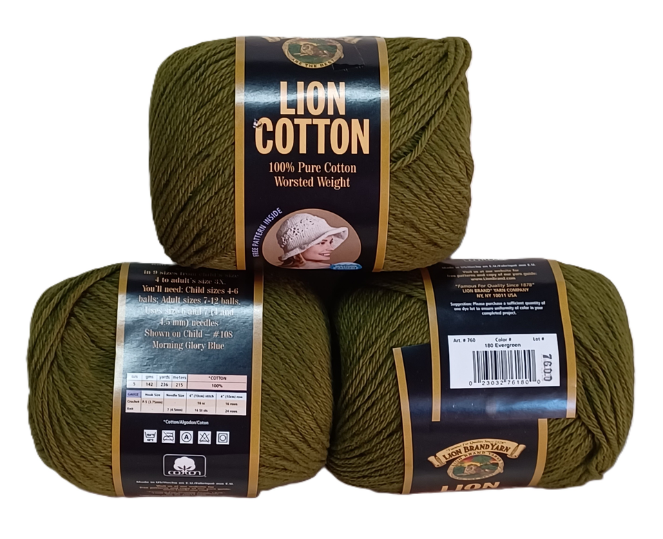 Lion Brand - Lion Cotton Yarn | eBay