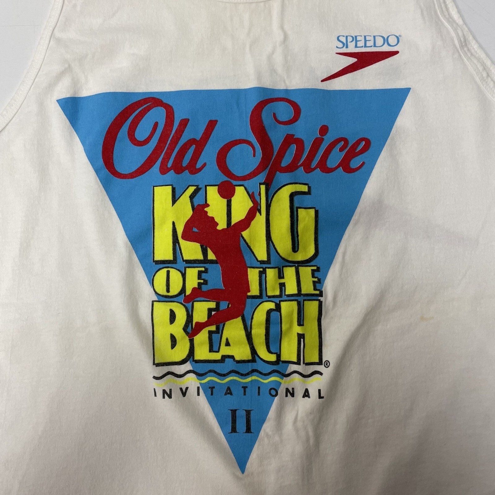 80’s Speedo OLD SPICE KING of The BEACH Volleyball Ta… - Gem