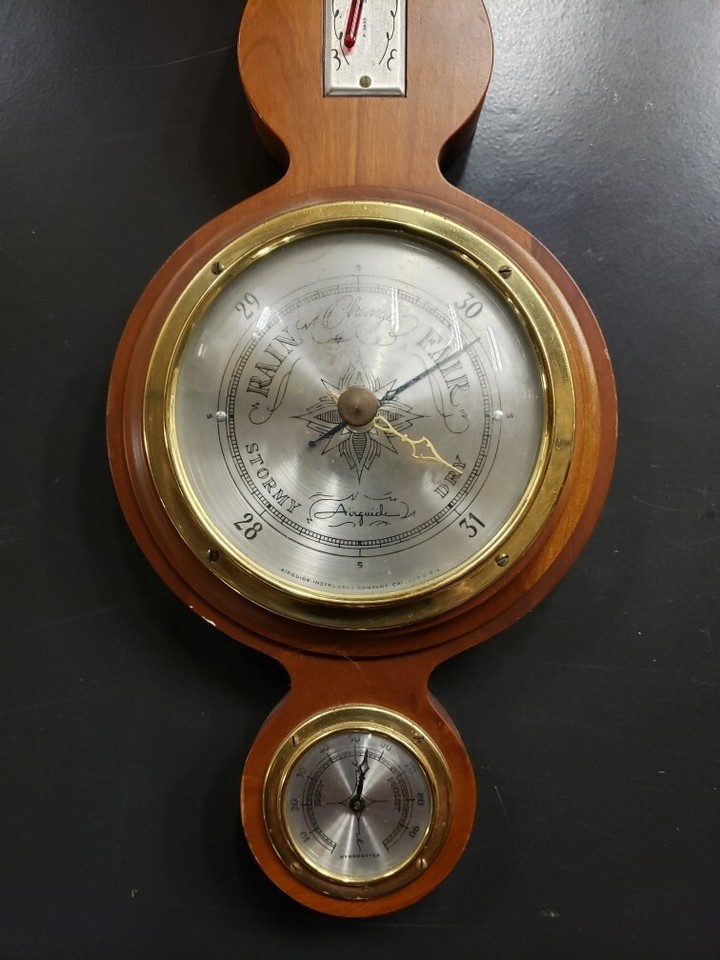 Vintage Airguide Banjo Style Wall Barometer/Weather Station, Made in ...