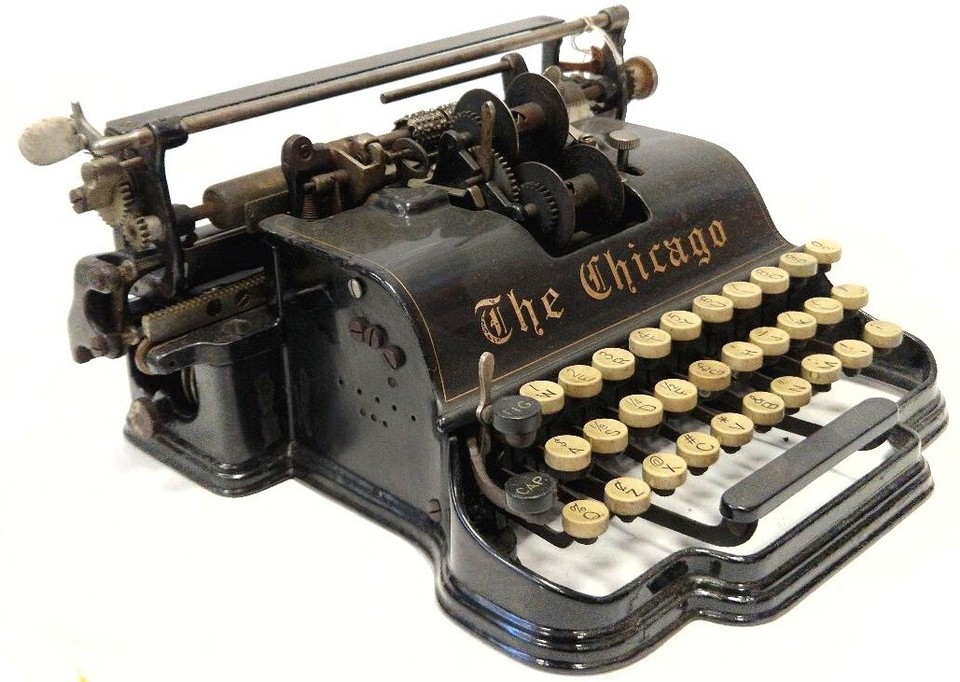 Antique 1898 THE CHICAGO Antique and Rare Typewriter Typewriter | eBay