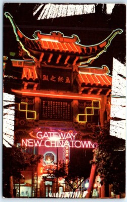 Postcard - Chinatown At Night - Los Angeles, California | eBay UK