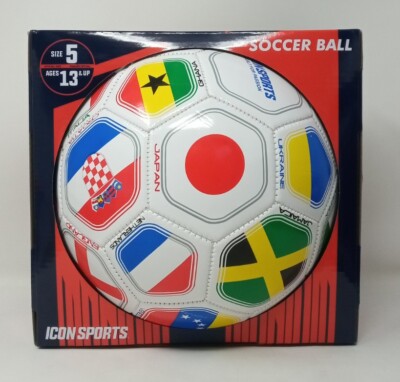Icon Sports World Flags World Cup Soccer Ball With World Flags Logos ...