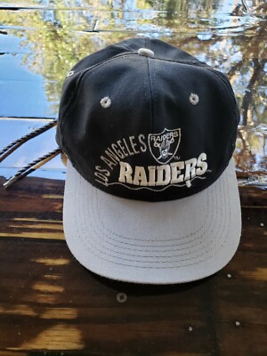 Vintage RARE LA Los Angeles Raiders #1 Apparel Cap Hat Drawstring Black ...