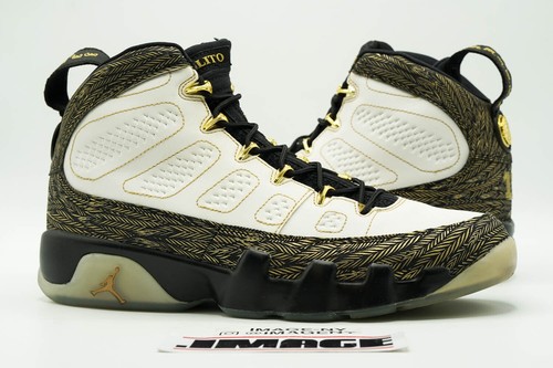 AIR JORDAN IX 9 RETRO SIZE 9 DB DOERNBECHER POLLITO WHITE BLACK GOLD ...