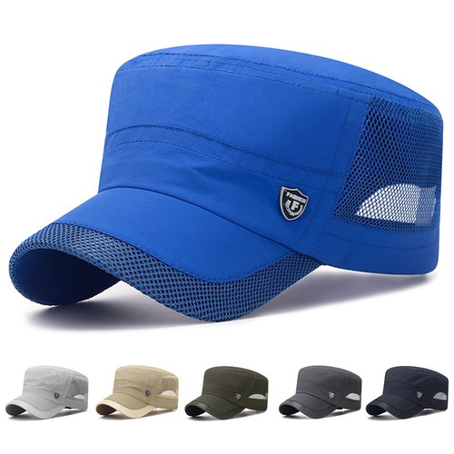 Men's Classic Summer Army Hat Military Style Cadet Patrol Brim Summer ...