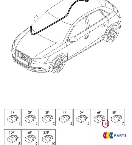Audi A1 Rear Tail Light Bulb Holder Wiring Connector 6Q0937702 for sale ...