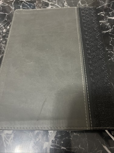 HCSB Study Bible Holman Christian Standard Bible Black Gray Leather ...
