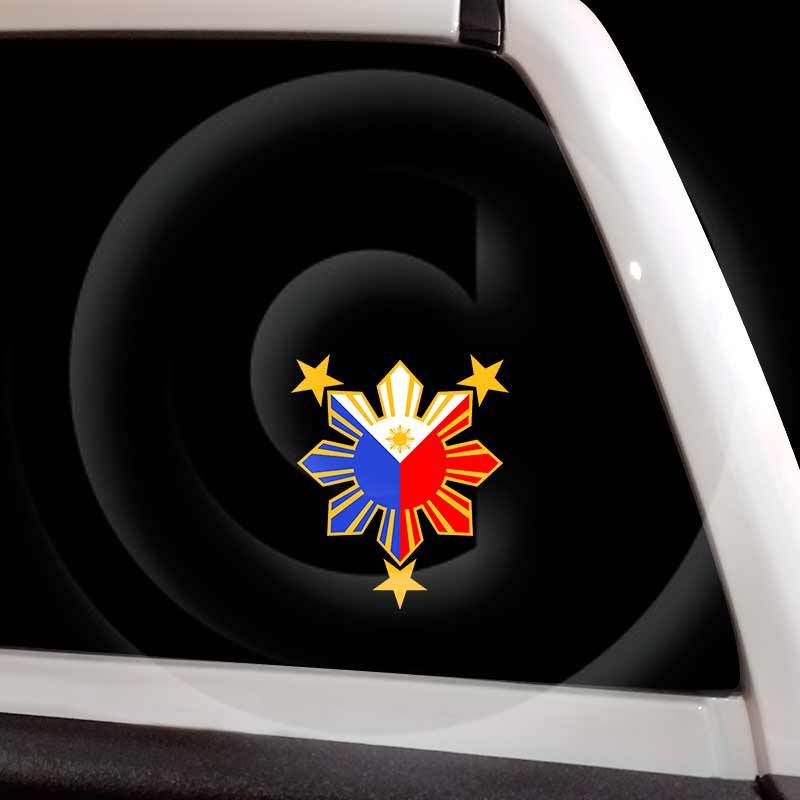 Philippine Window Sun Sticker - Filipino Pride Star Decal Pinoy Pride ...