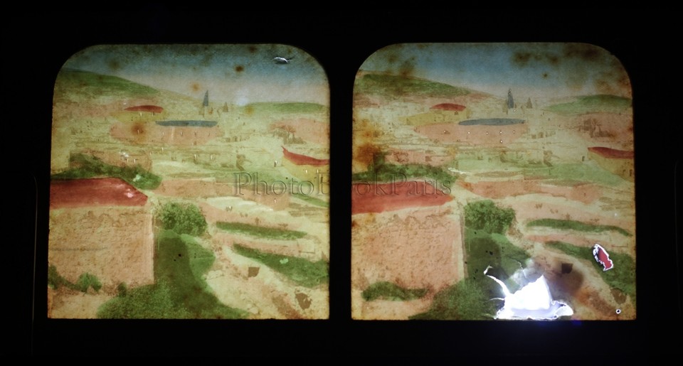 Nazareth Israel Palestine Photo Stereo Diorama Tissue Vintage Albumin ...