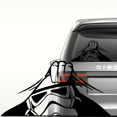 Peeking stormtrooper car decal sticker, window graphic, Camper Van ...