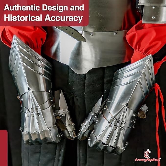 Medieval German Gothic Mitten Gauntlets, Premium Steel Armor with ...