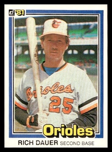 1981 Donruss #232 Rich Dauer Baltimore Orioles Baseball card | eBay