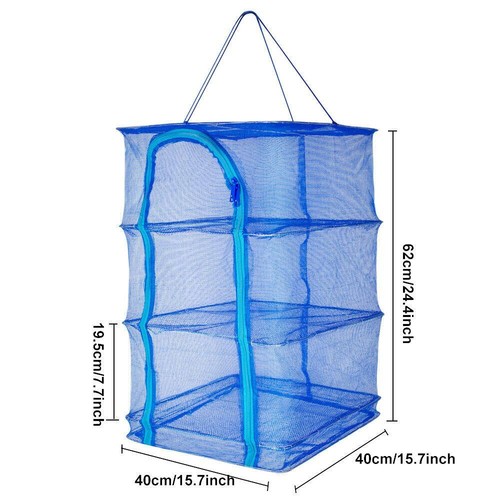 FDA Approved 4-Layer Folding Drying Cage - Efficient Fish/Meat/Clothes ...