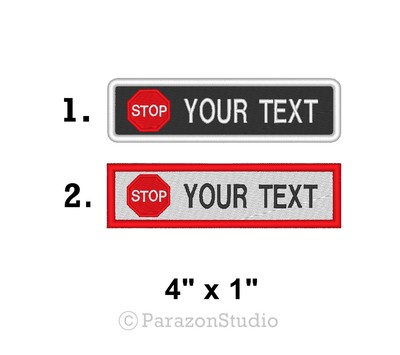 Custom Embroidered Stop Sign Symbol Service Dog Sew on Patch 4" X 1" | eBay
