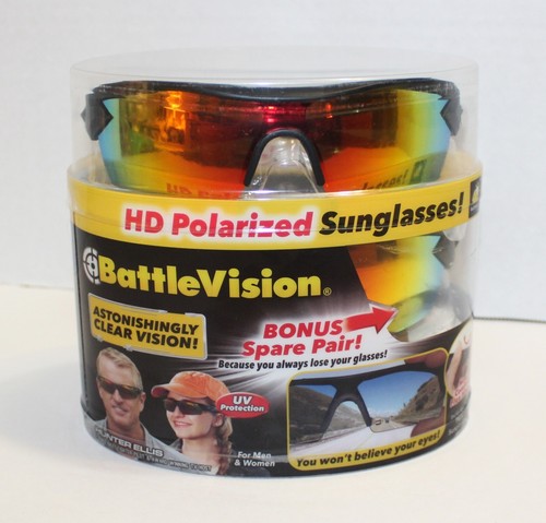 BattleVision Wrap Around HD Polarized Sunglasses Set UV Protection 2 ...