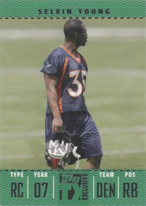 2007 Topps TX Exclusive - Selvin Young #149 /1049 (RC) for sale online ...