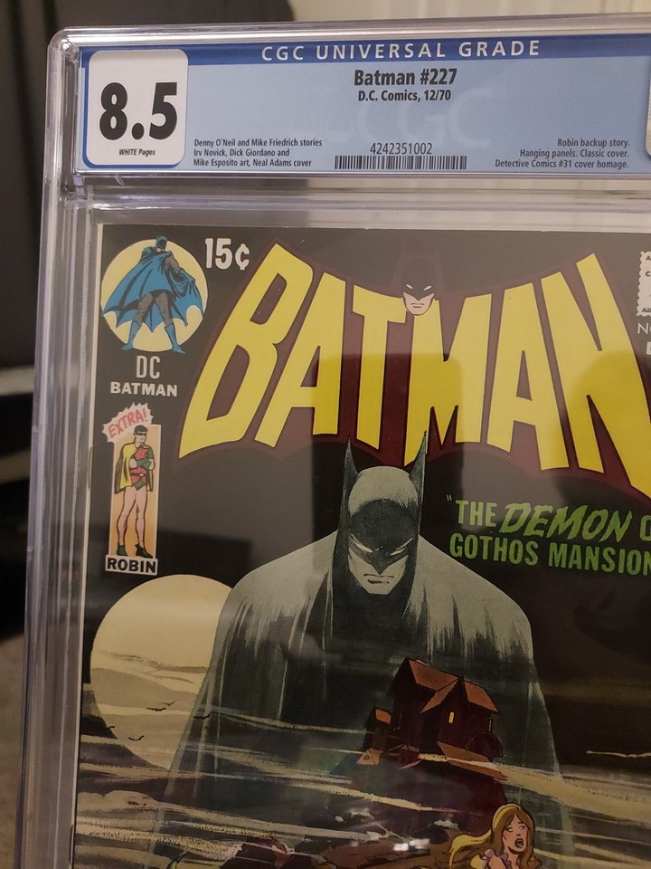 Batman #227 1970 🦇CGC 8.5 WP. Detective Comics 31 Homage. Classic Cover ...