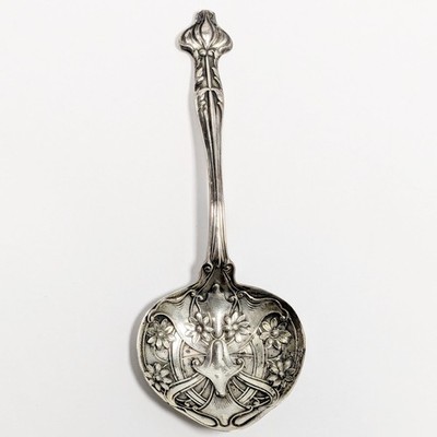 Gorham Sterling Silver H76 Art Nouveau Silver Bon Bon Spoon Nut Spoon ...