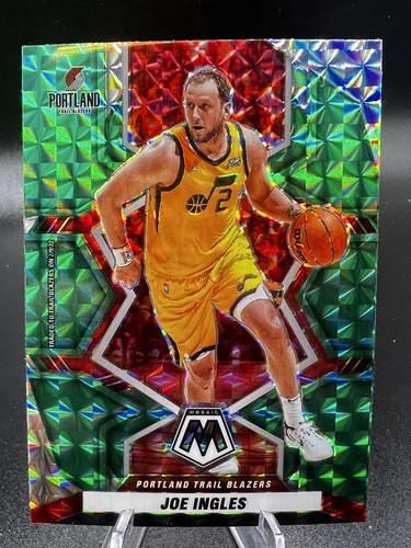 2021-22 Panini Mosaic Green Mosaic Prizm #136 Joe Ingles Portland Trail ...