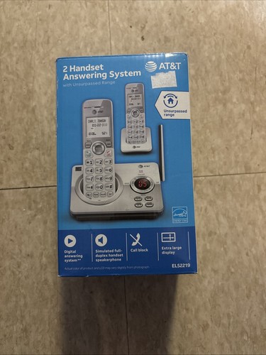 NEW AT&T EL52219 2 Handset Cordless Answering System with Caller ID ...
