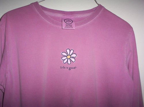 Vintage Original Life Is Good Womens Medium Daisy L/S T-shirt Sewn in ...