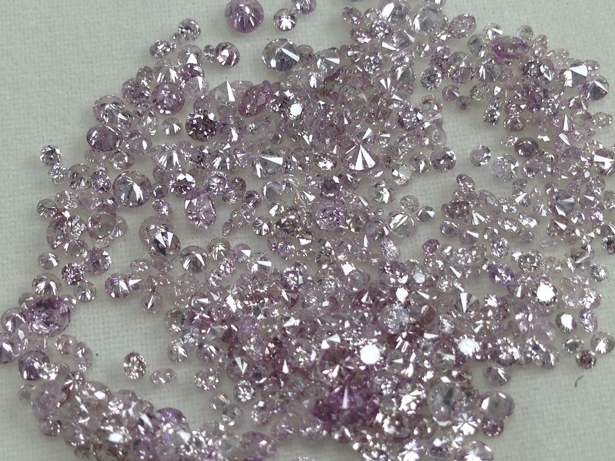 100% Natural Loose Pink Color Round Brilliant Diamonds 1.50 to 2.00 MM ...