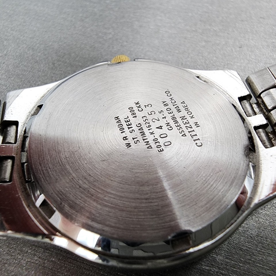 Citizen Eco-Drive Watch Men 36mm White Dial Two Tone Round E030-K16253 Works | eBay